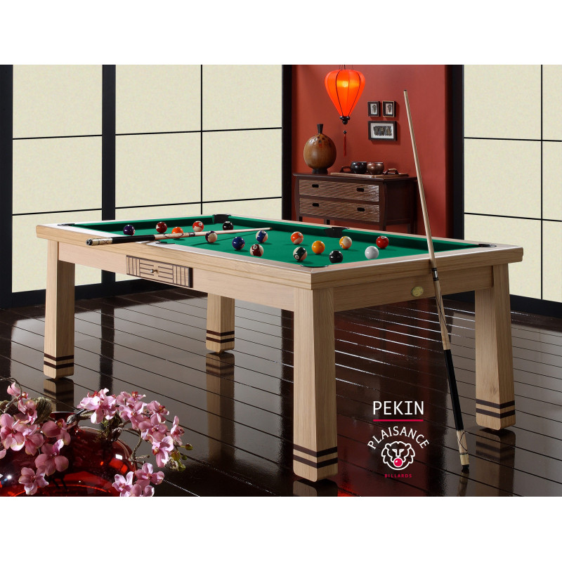 Billard table à manger : Pekin en chêne naturel